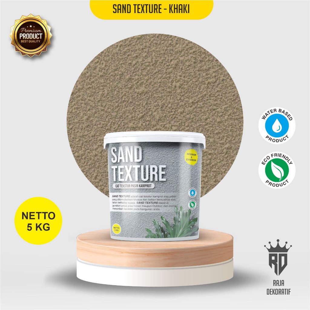 Jual Cat Dinding Tekstur Kamprot - Sand Texture - Khaky - Kemasan 5 Kg ...