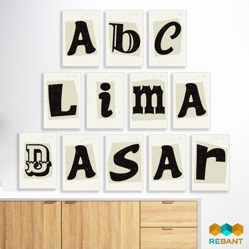 Jual REBANT HIASAN DINDING ALPHABET PAPER STYLE (10X15) ALFABET ABJAD ...