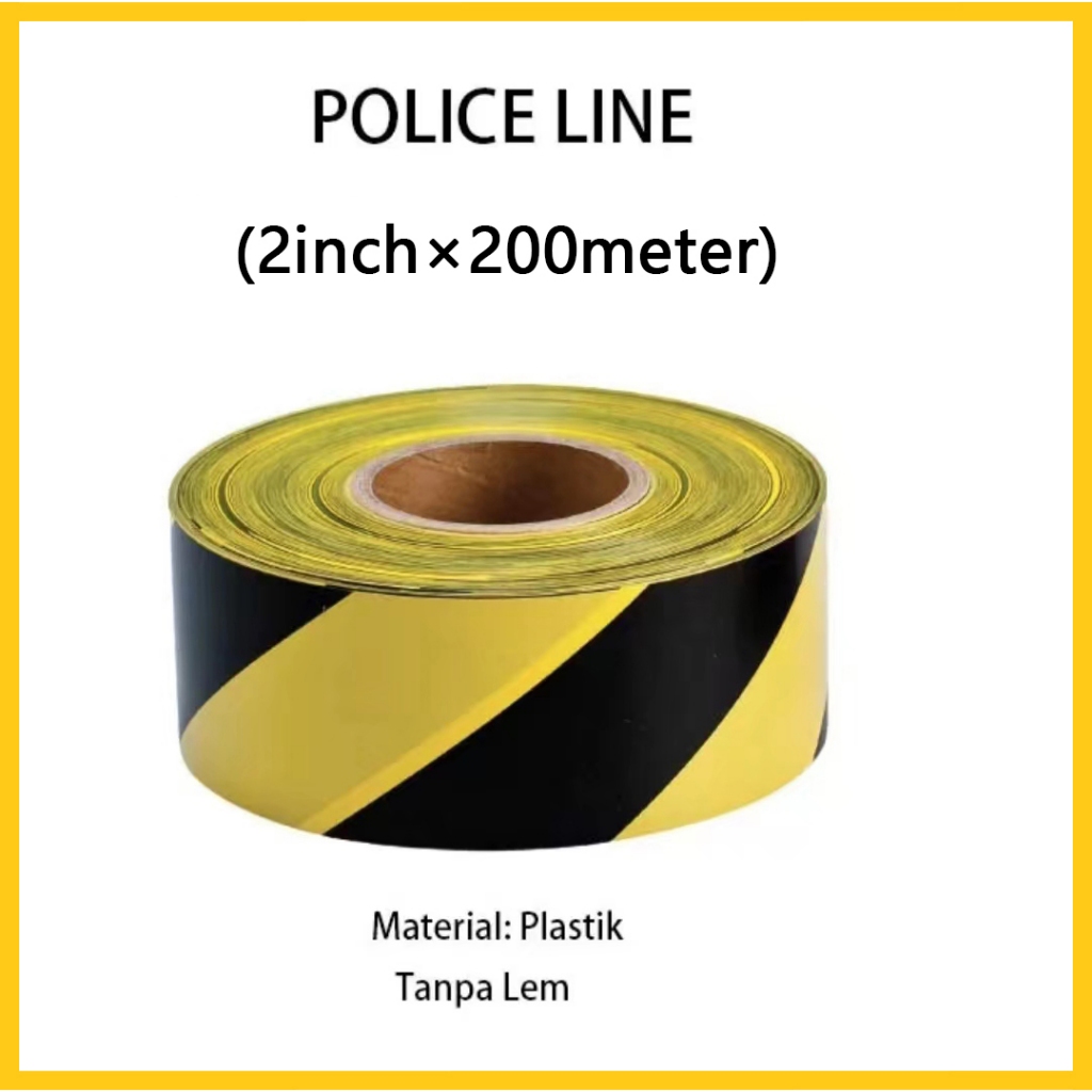 Jual LD Police Line Kuning Hitam / Merah Putih Police Safety Line ...