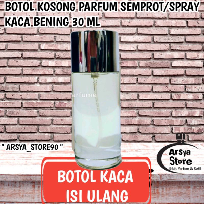 Jual BOTOL KOSONG PARFUM SEMPROT/SPRAY KACA BENING 30 ML | Shopee Indonesia