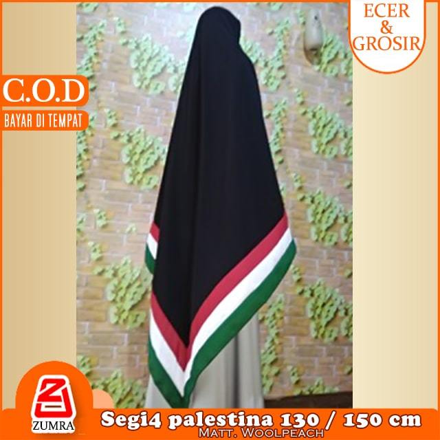 Jual Jilbab Palestina Segi Empat Hijab Jumbo Ukuran 130 dan 150 ...