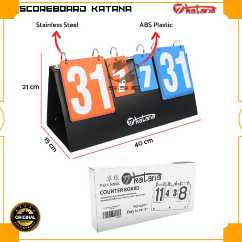Jual Papan Angka Skor Olahraga Katana Scoreboard Pingpong Voli Badminton | Shopee Indonesia