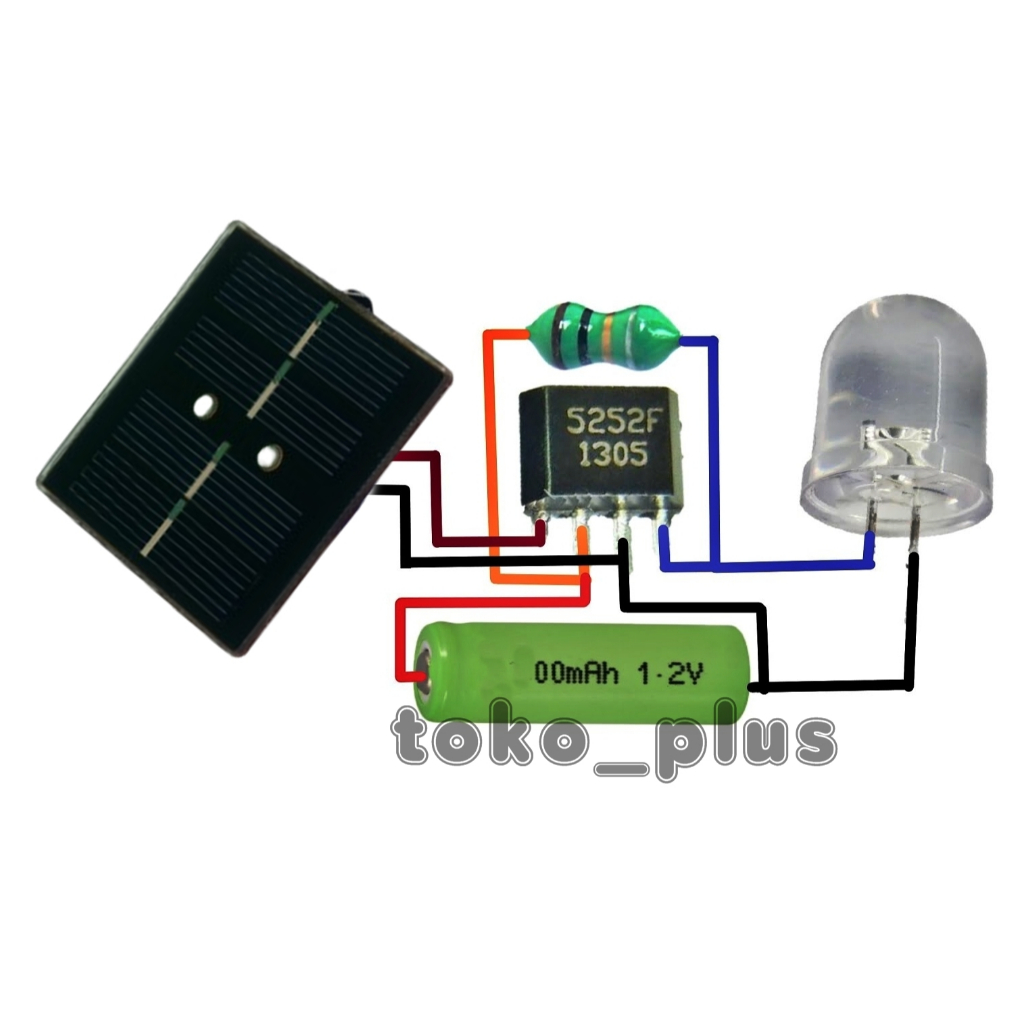 Jual JT 5252F Solar Light Paket PLTS Mini DIY Komplit Prakarya Lampu ...
