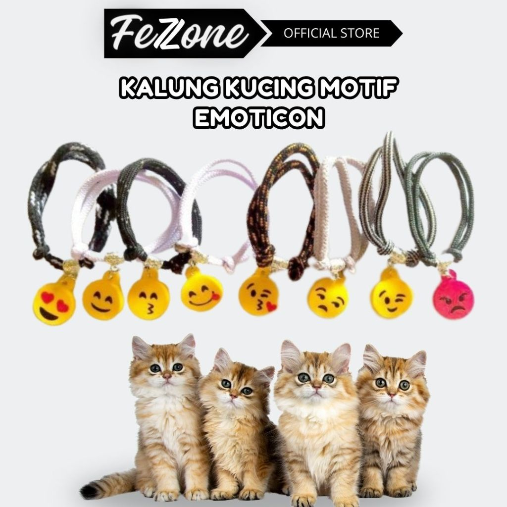 Jual Kalung Kucing Kitten bandul Emoticon Lucu Kalung Hewan Peliharaan ...