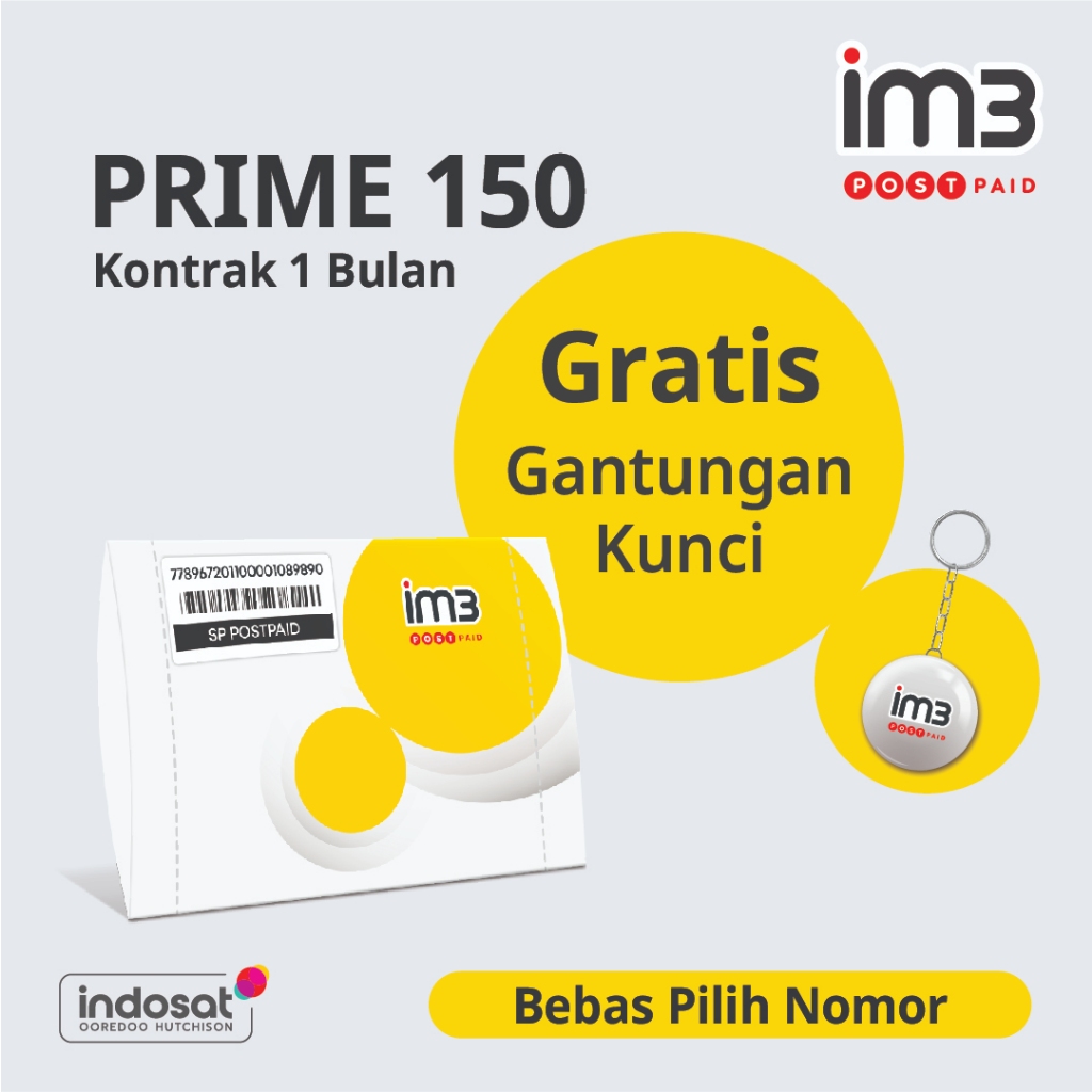 Jual KARTU PASCABAYAR PRIME 150 (1 Bulan) | Shopee Indonesia