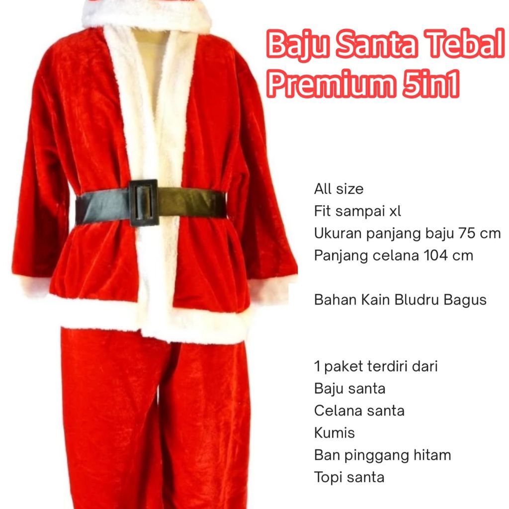 Jual Baju Kostum Santa Claus Sinterklas Cowok Dewasa Natal Murah ...