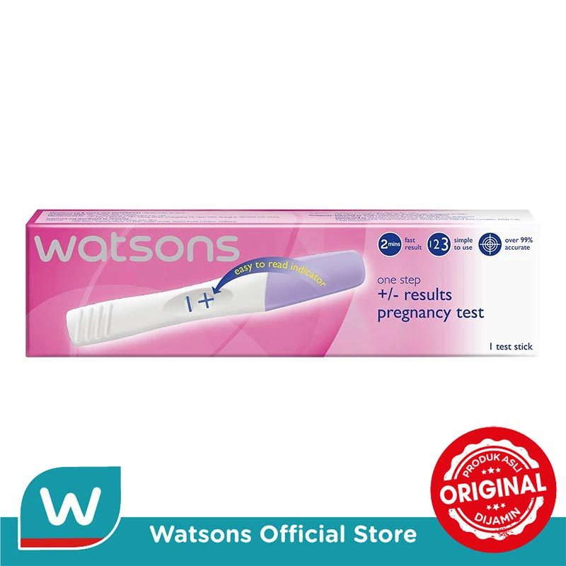 Jual WATSONS One Step +/- Results Pregnancy Test Stick 1'S | Shopee ...