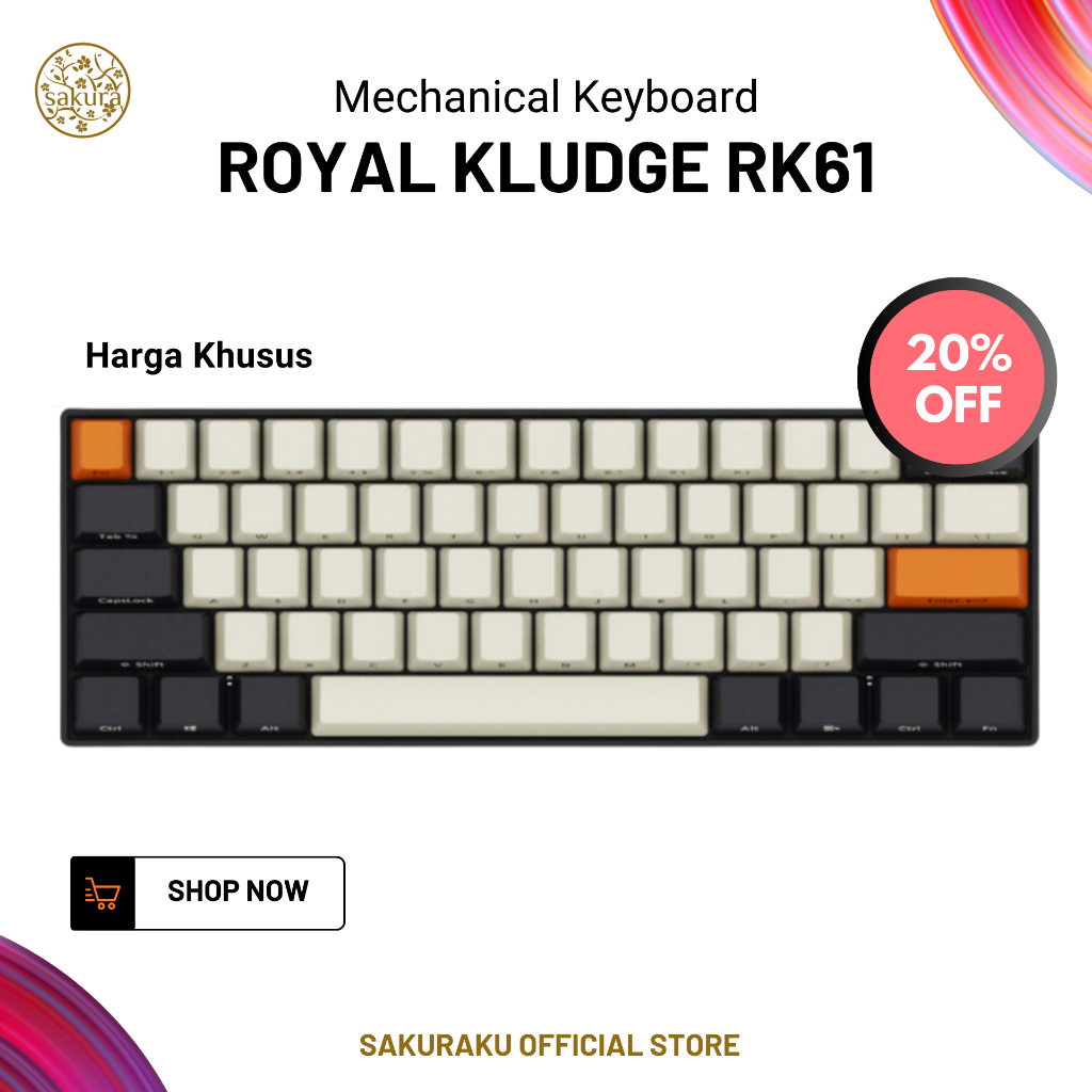 Jual RK61 Gaming Mechanical Keyboard 3 mode | Shopee Indonesia