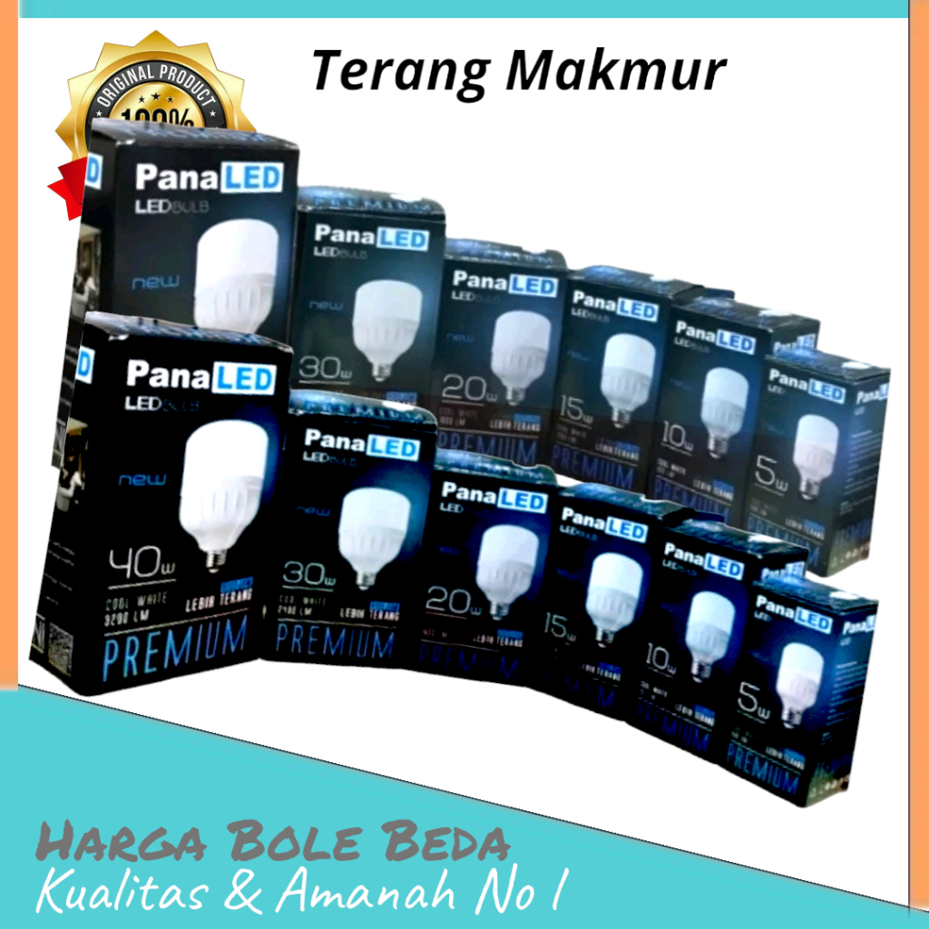 Jual PANALED Premium Lampu Bohlam LED Bulb Murah 5w/10w/15w/20w/30w/40w ...