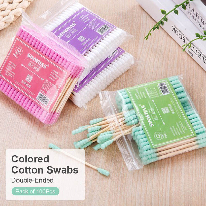 Jual Cotton bud spiral ear pick Cottons swab Cotton swabs 100 pcs ...