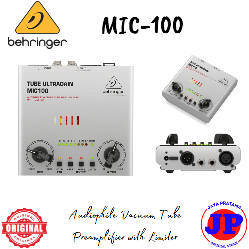 Jual Behringer MIC100 Audiophile VAcuum Tube Preamp with Limiter MIC-100 | Shopee Indonesia