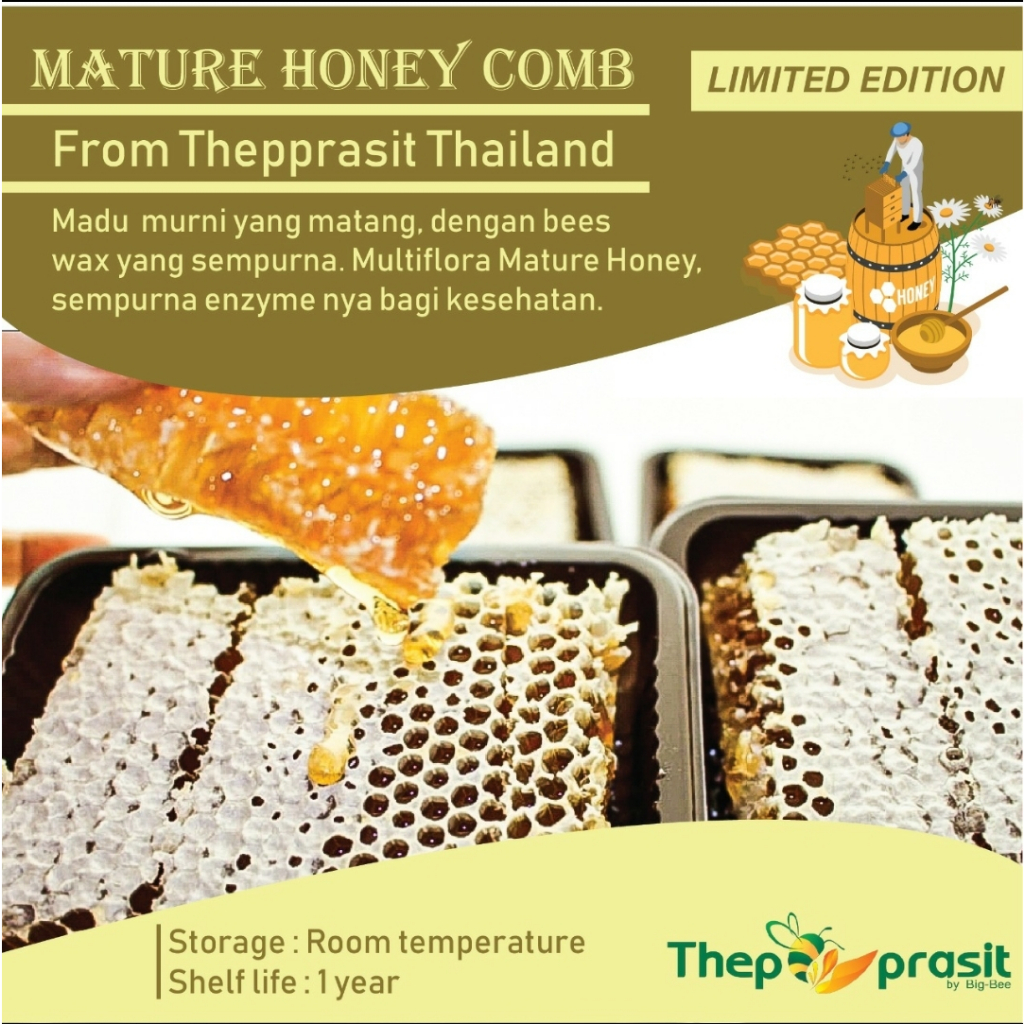 Jual Mature HoneyComb @300gr - Original dari Thepprasit Honey Thailand | Shopee Indonesia