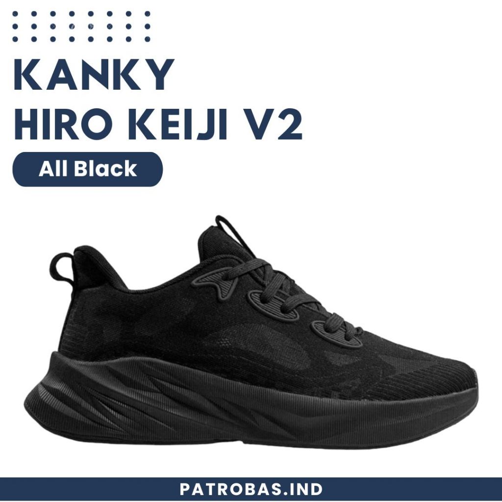 Jual KANKY HIRO KEIJI V2 All Black Original - Sepatu Sneakers Casual Sport Sekolah Pria Dewasa ...