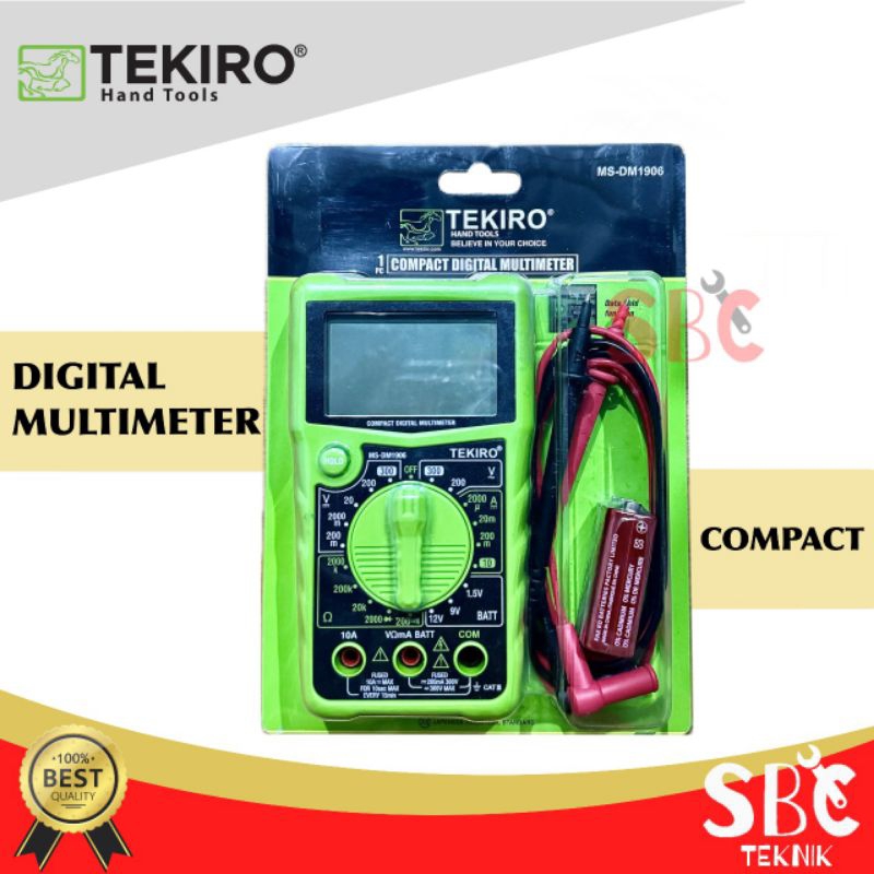 Jual TEKIRO Multimeter Digital Compact Multitester Avometer Alat Ukur ...
