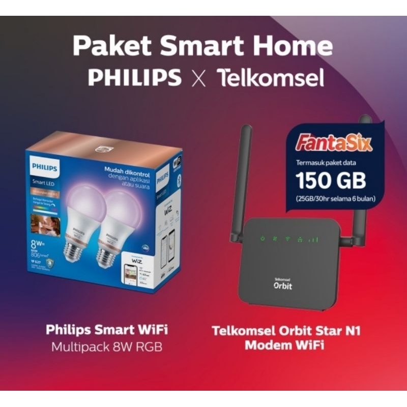 Jual Modem orbit Star N1 Bundling Philips smart led | Shopee Indonesia