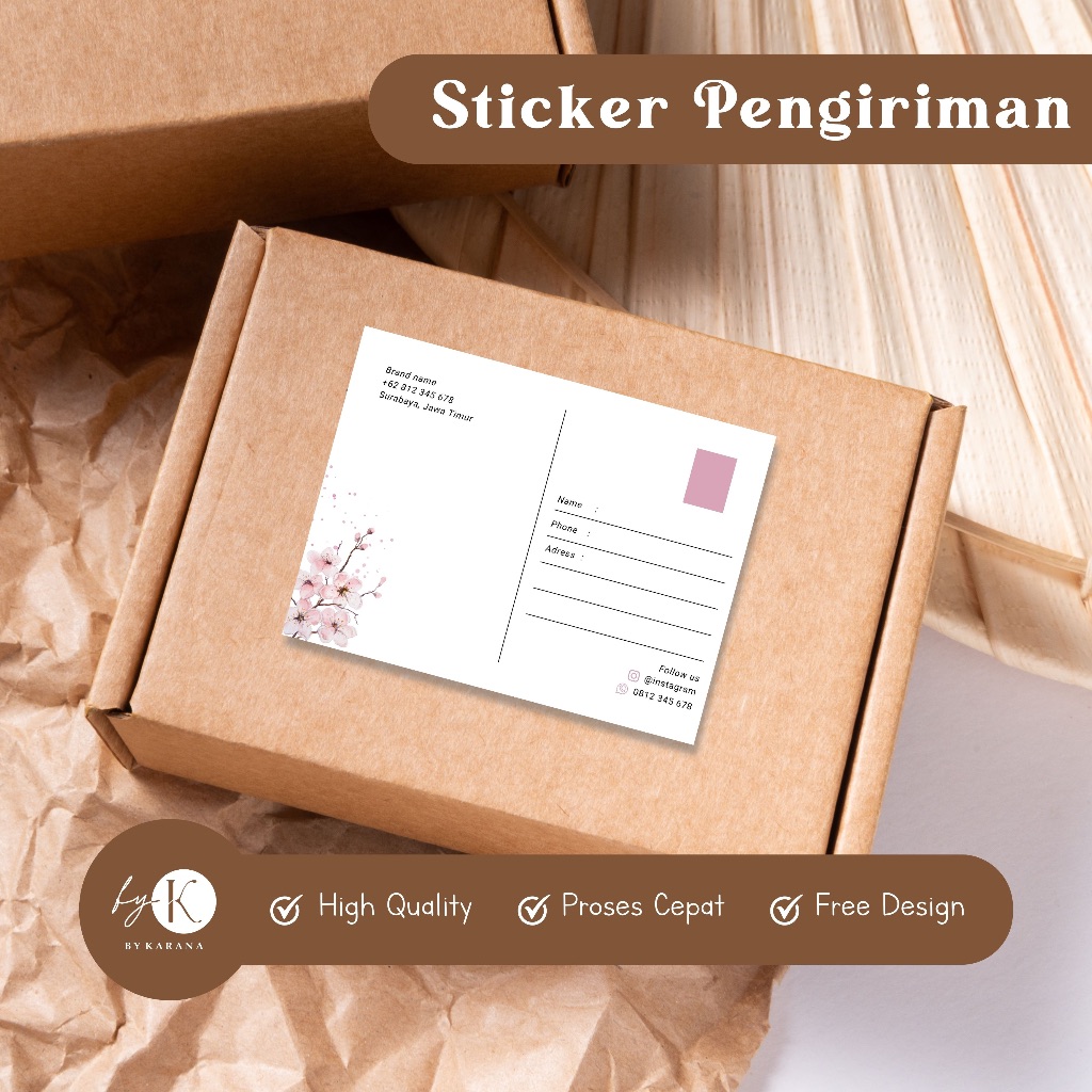 Jual STICKER LABEL PENGIRIMAN / LABEL PENGIRIMAN CUSTOM / CUSTOM LABEL ...