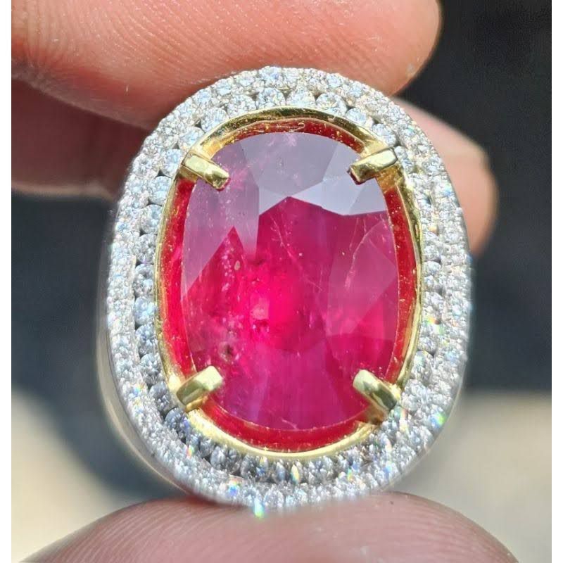 Jual BATU AKIK RUBY ASLI NATURAL PERMATA CORUNDUM OCTAGON | Shopee Indonesia