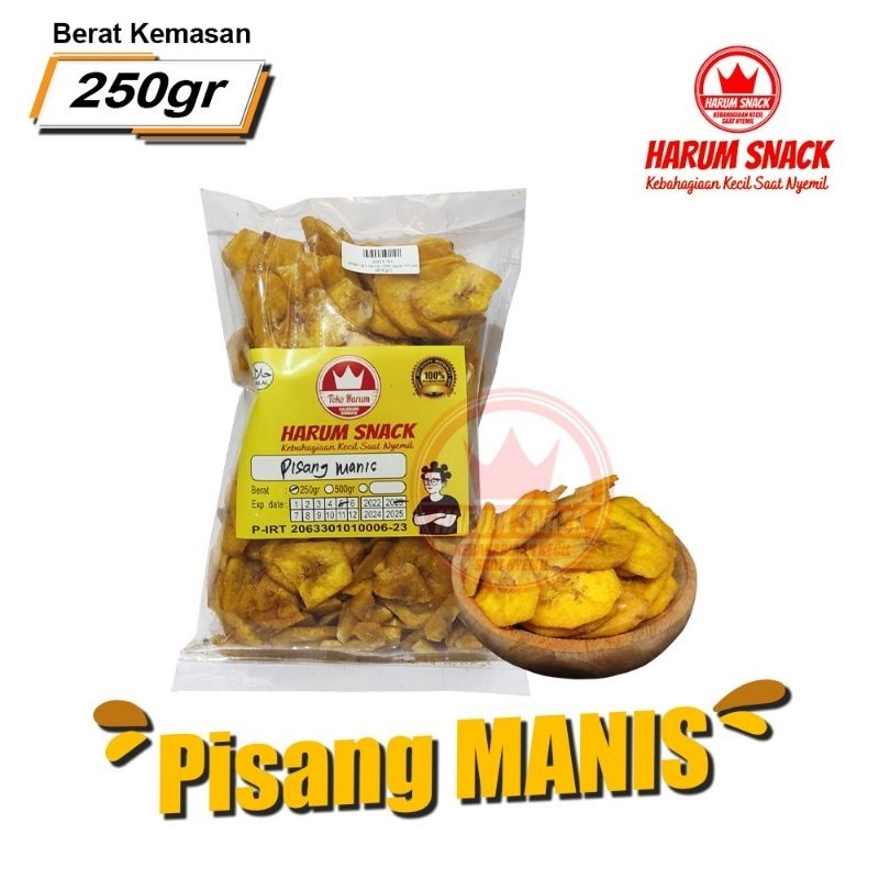 Jual KERIPIK PISANG MANIS MADU 250 gram [Harum Snack Official] | Shopee ...