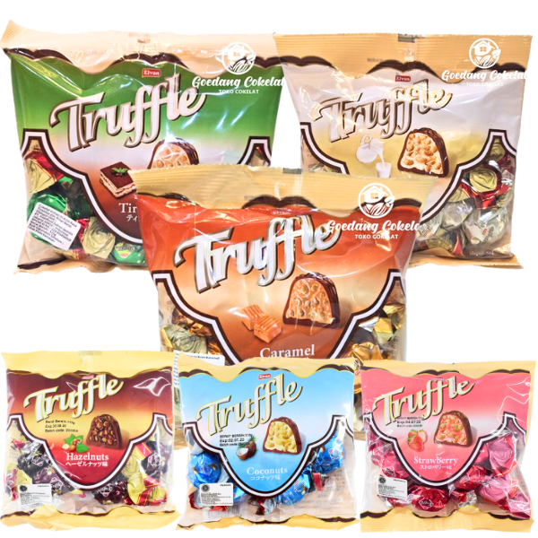 Jual ELVAN TRUFFLE Chocolate Tiramisu Milk Caramel Coconut Strawberry Hazelnut Cokelat Turki ...