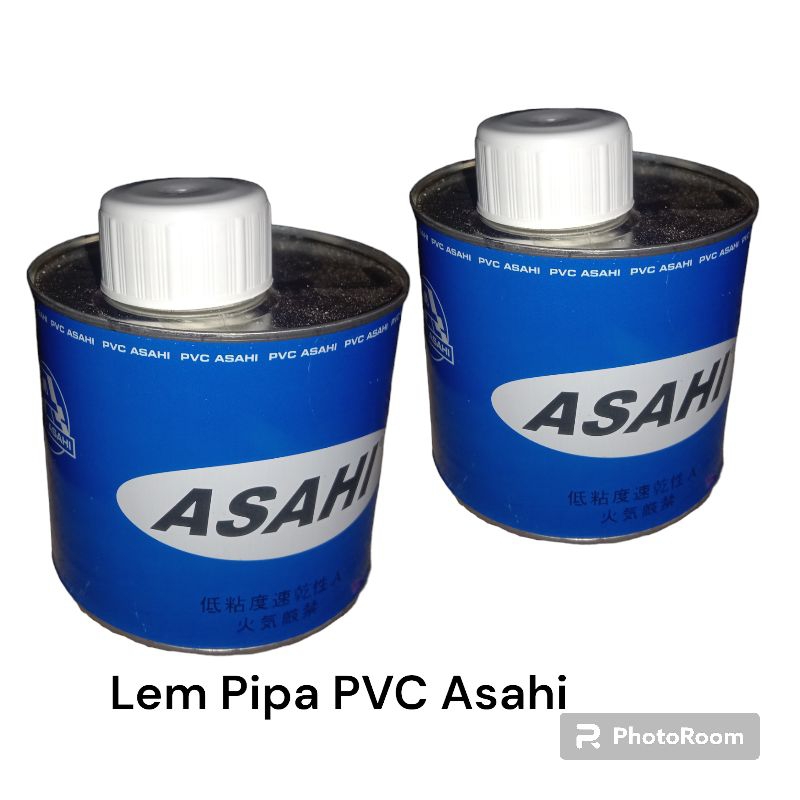 Jual Lem pipa PVC /Lem pipa paralon Merk Asahi 400 gr Harga per kaleng ...