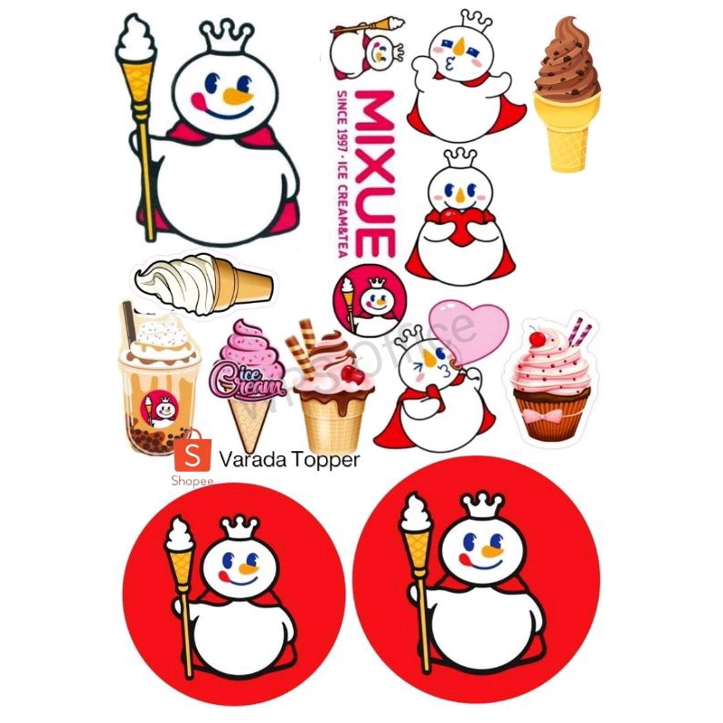 Jual Topper Cake Tema MIXUE Free Request Nama/Hiasan Kue Ultah MIXUE ...