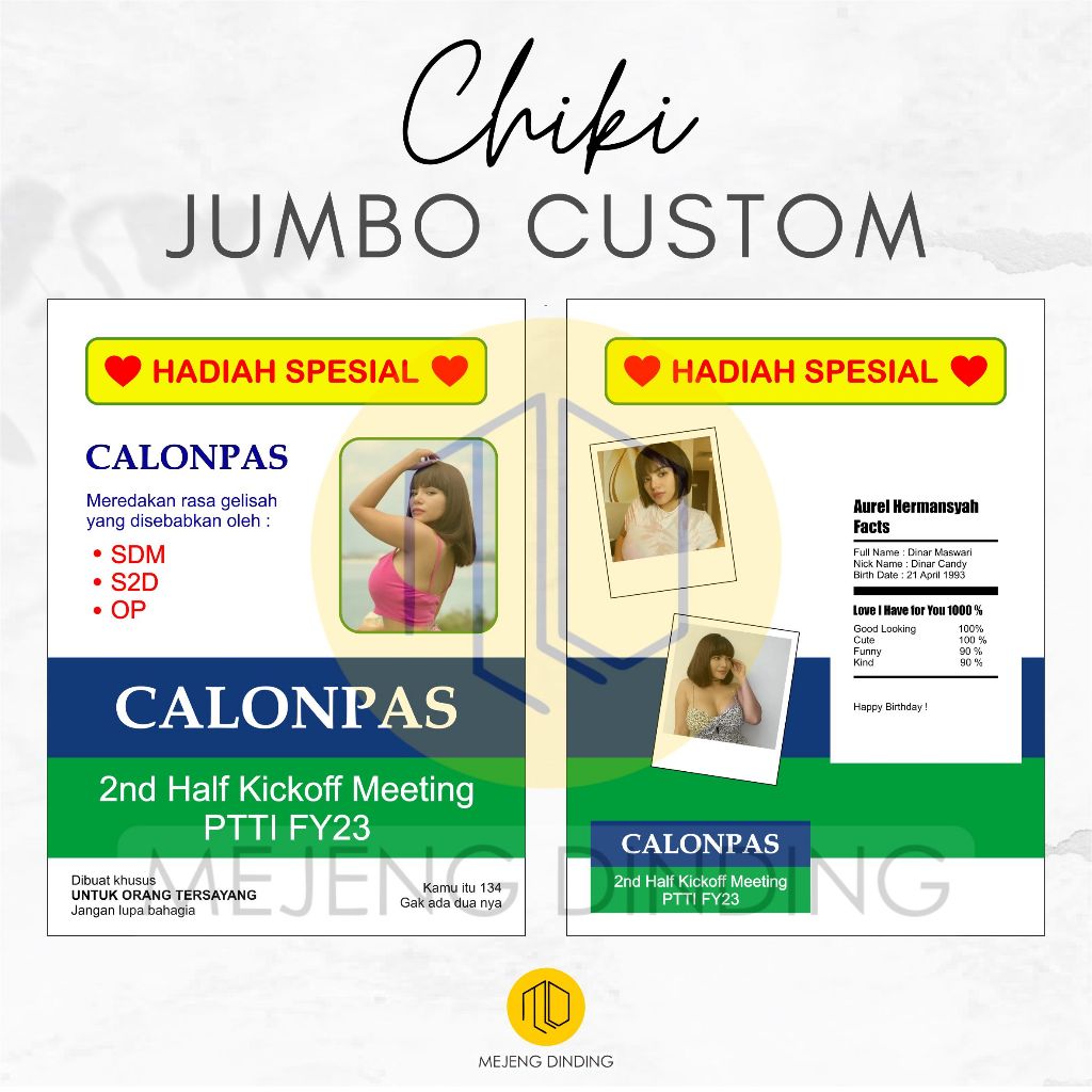 Jual (1 HARI JADI) CHIKI JUMBO / CIKI JUMBO / KADO UNIK SNACK / KADO ...