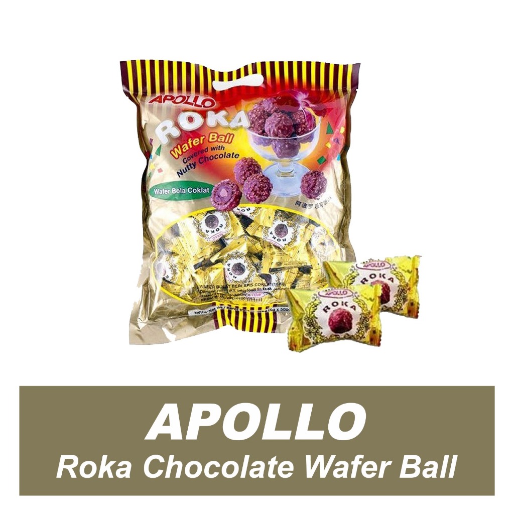 Jual Roka Apollo Wafer Ball Coklat Berat 300gr Exp Maret 2026 PROMO ...