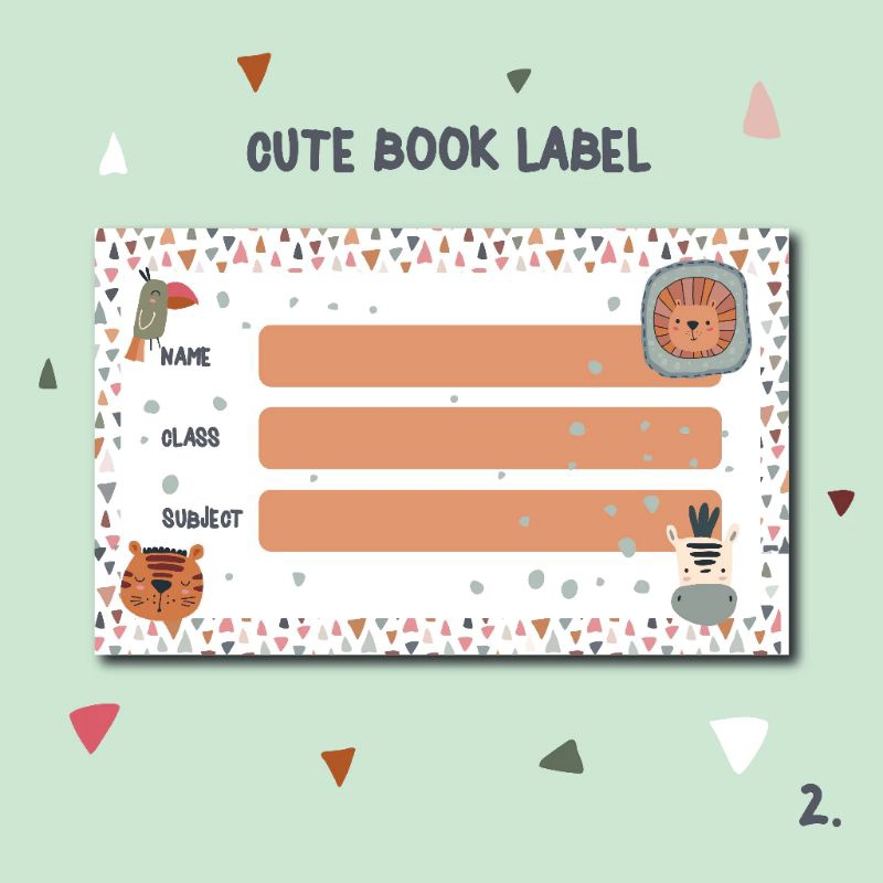 Jual Name Tag Stiker Sticker Nama Kosongan Anak Cewek Cowok Gambar Lucu ...