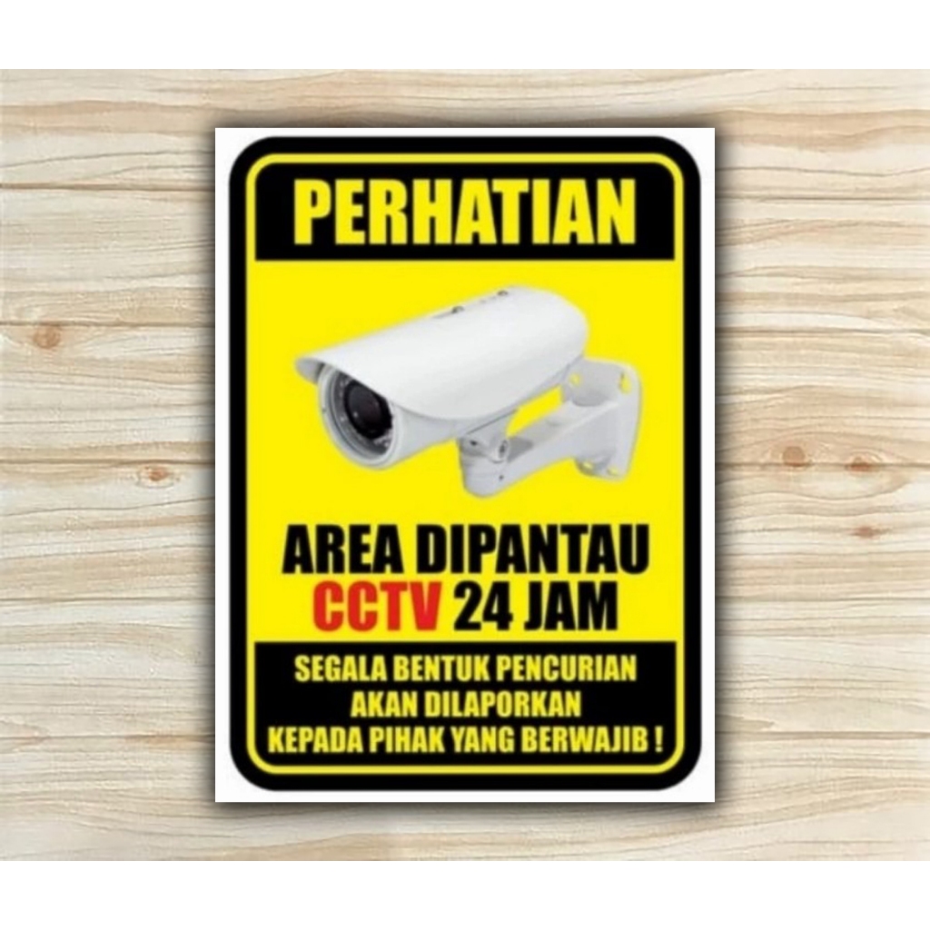 Jual STIKER CCTV AREAN DIPANTAU CCTV 24JAM SING RAMBU K3 | Shopee Indonesia