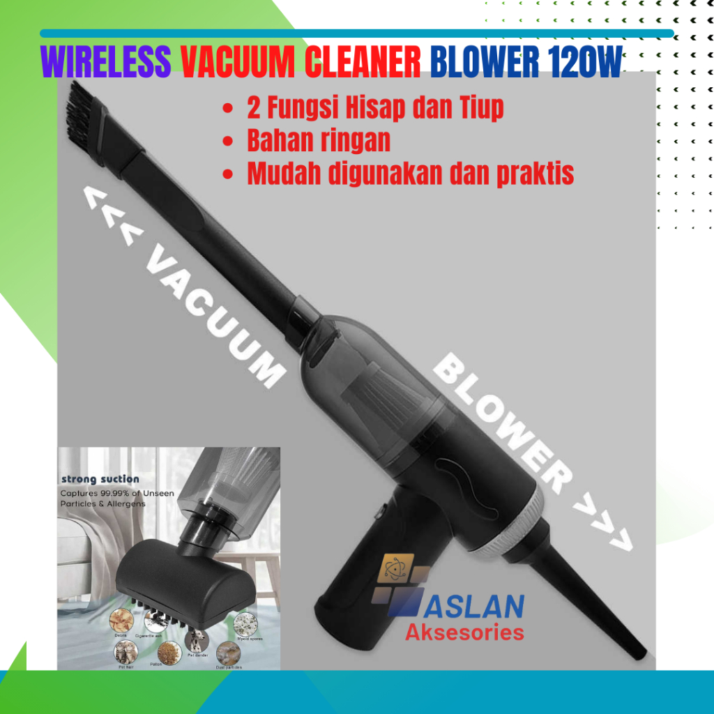 Jual Vakum mini Wireless Vacuum Cleaner Blower 2 In 1 - dual fungsi ...