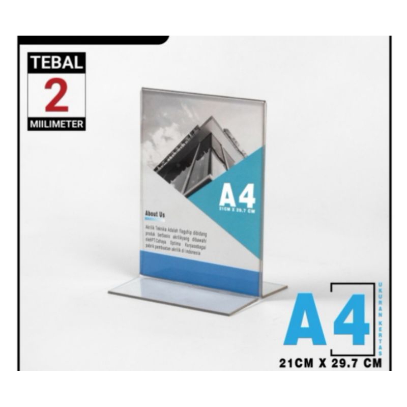 Jual Akrilik A4 Display Price List Daftar Menu Pilih Varian Bisa Plus ...