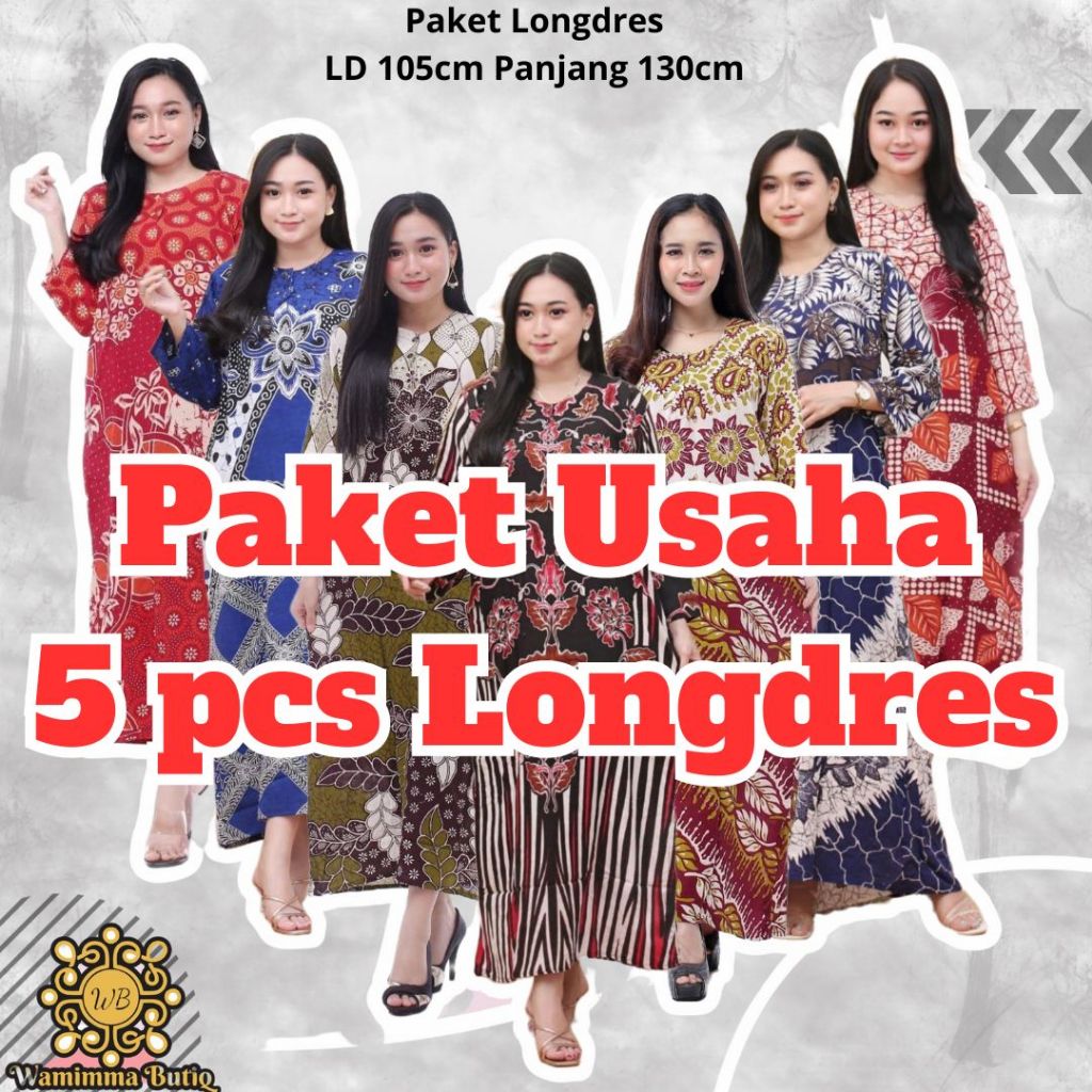 Jual Paket 5pcs Gamis daster rayon premium Paket Daster daster panjang ...
