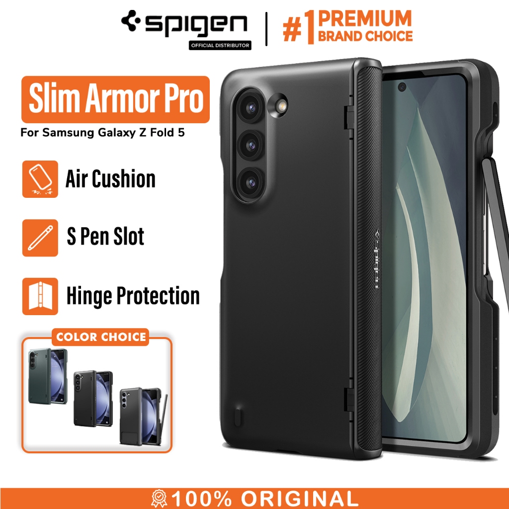 Jual Case Samsung Galaxy Z Fold 5 Spigen Slim Armor Pro Pen Matte Casing | Shopee Indonesia