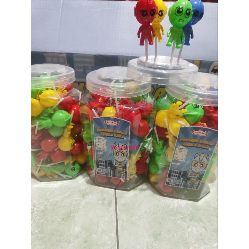 Jual Permen lolipop keras Ultramen isi 50pc | Shopee Indonesia