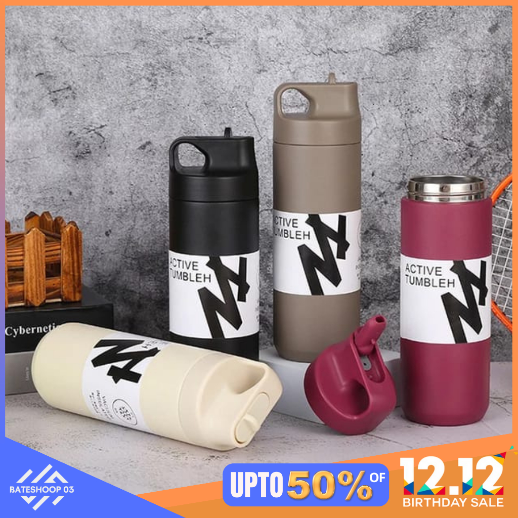 Jual Tumbler Stainless Steel / Termos Air Panas 550ml / 304 stainless Vacuum Flask | Shopee ...