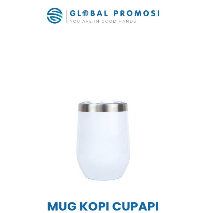 Jual Coffee Stainless Mug Egg Shaped Cupapi Custom Gelas Kopi Print UV ...