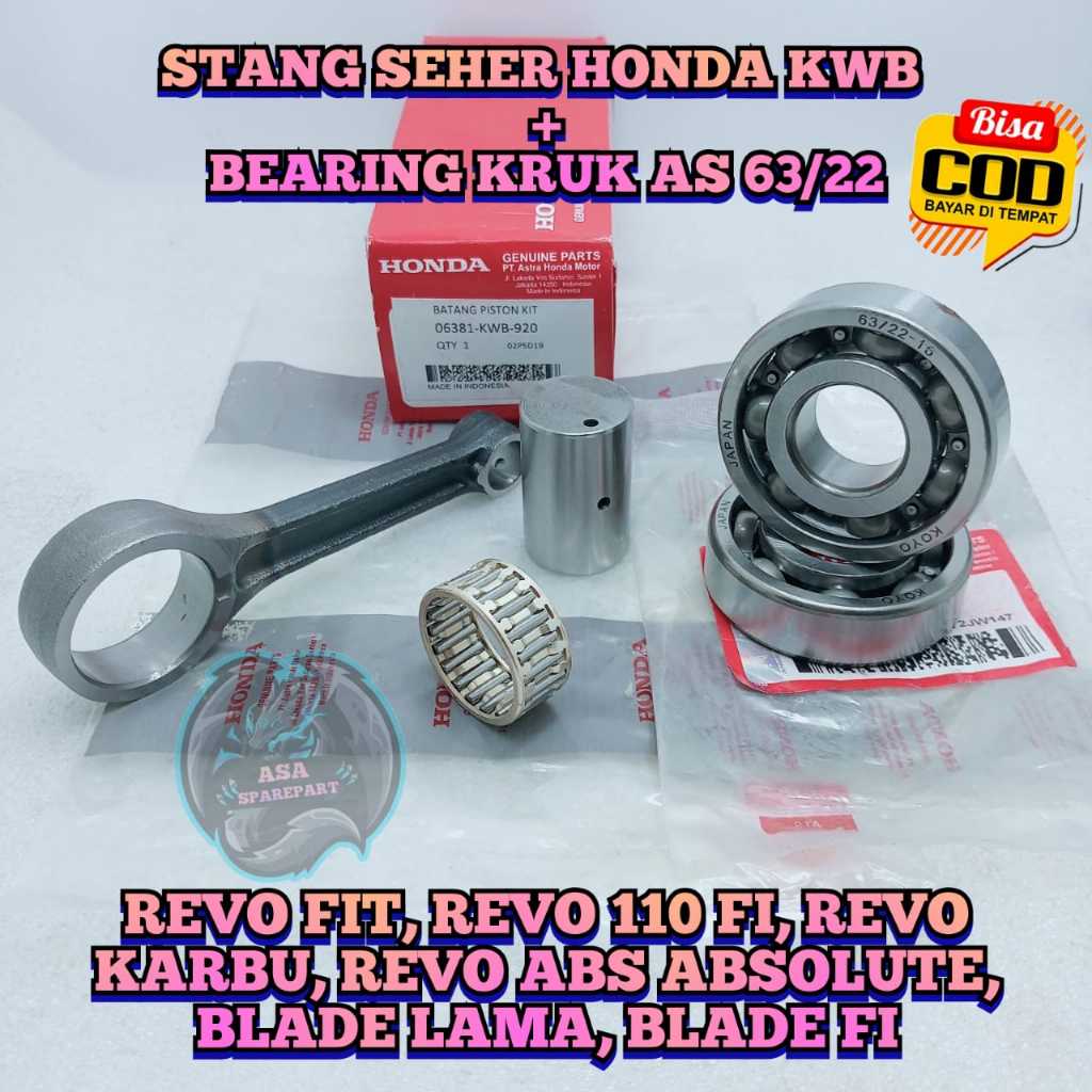 Jual STANG SEHER SET + BEARING KRUK AS 63/22 2PCS ASLI ORIGINAL Motor HONDA REVO FIT , REVO 110 ...