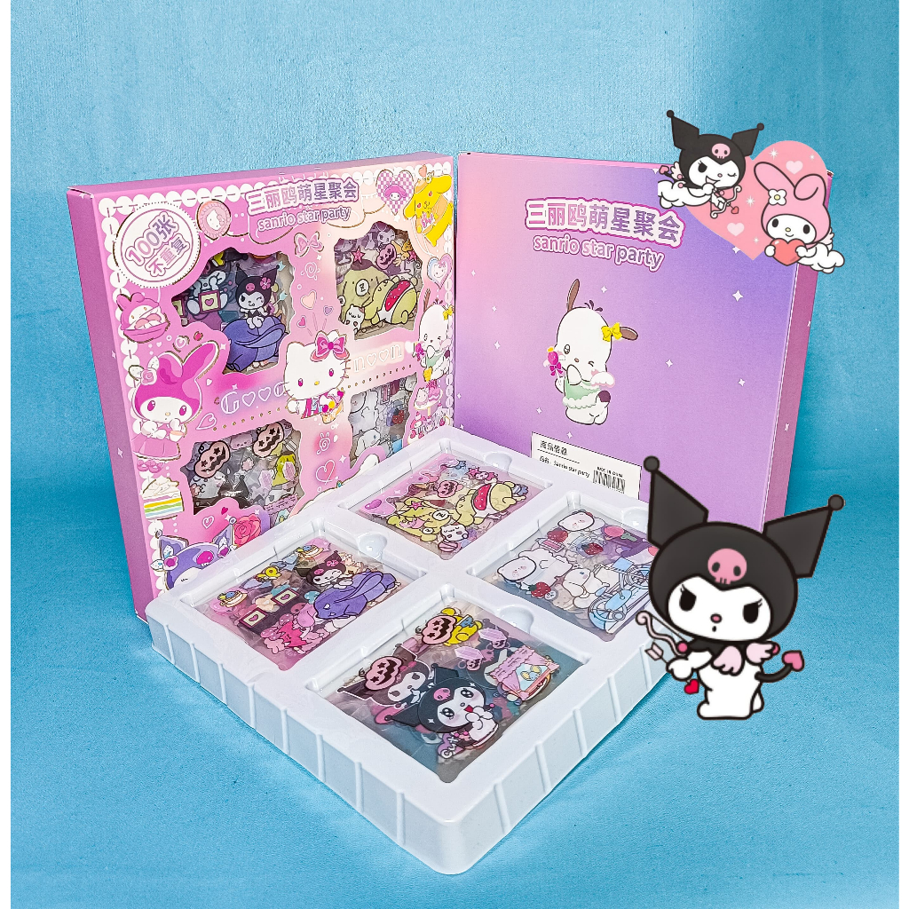Jual Stiker Sticker Momo Nono & CICI SANRIO Kulomi Small Box ISI 100 ...