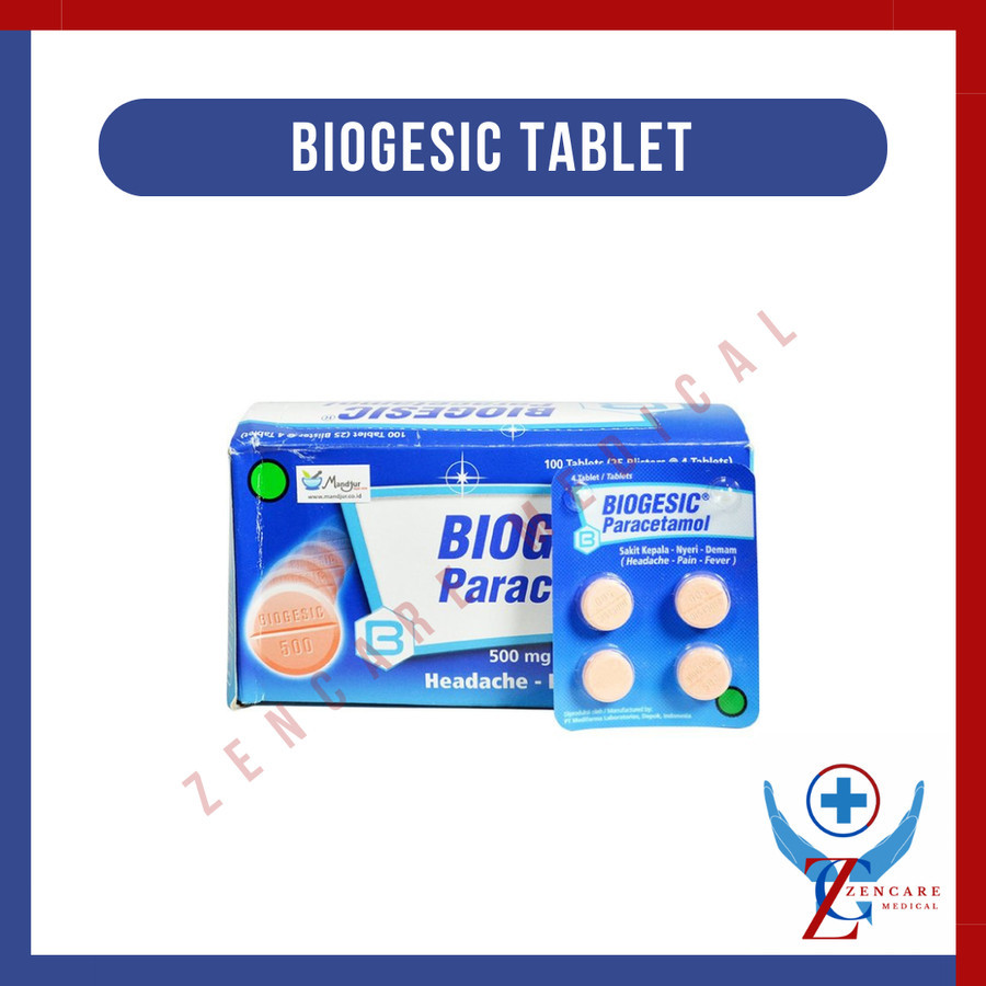Jual Biogesic Tablet / Obat Sakit Kepala Dan Demam Eceran 4 Tablet ...