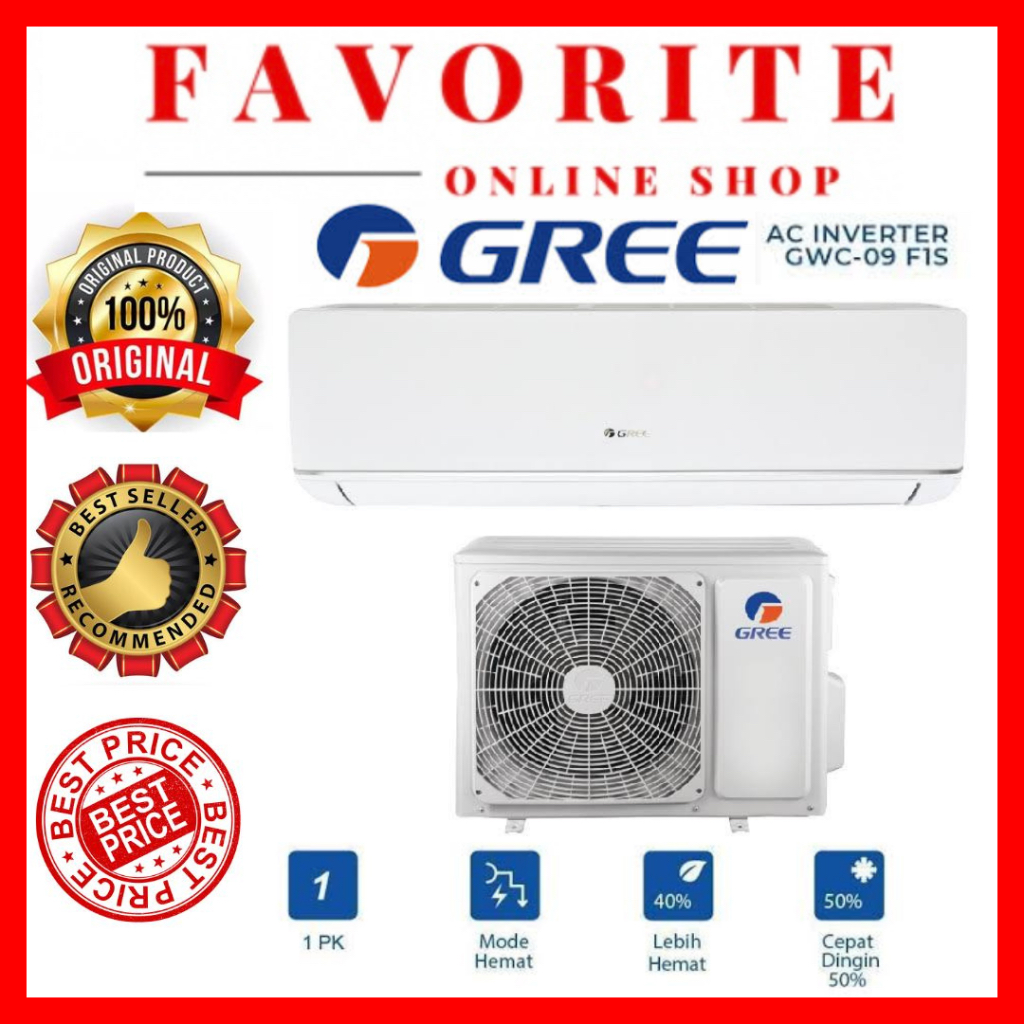 Jual AC GREE 1 PK INVERTER GWC-09F5S | Shopee Indonesia