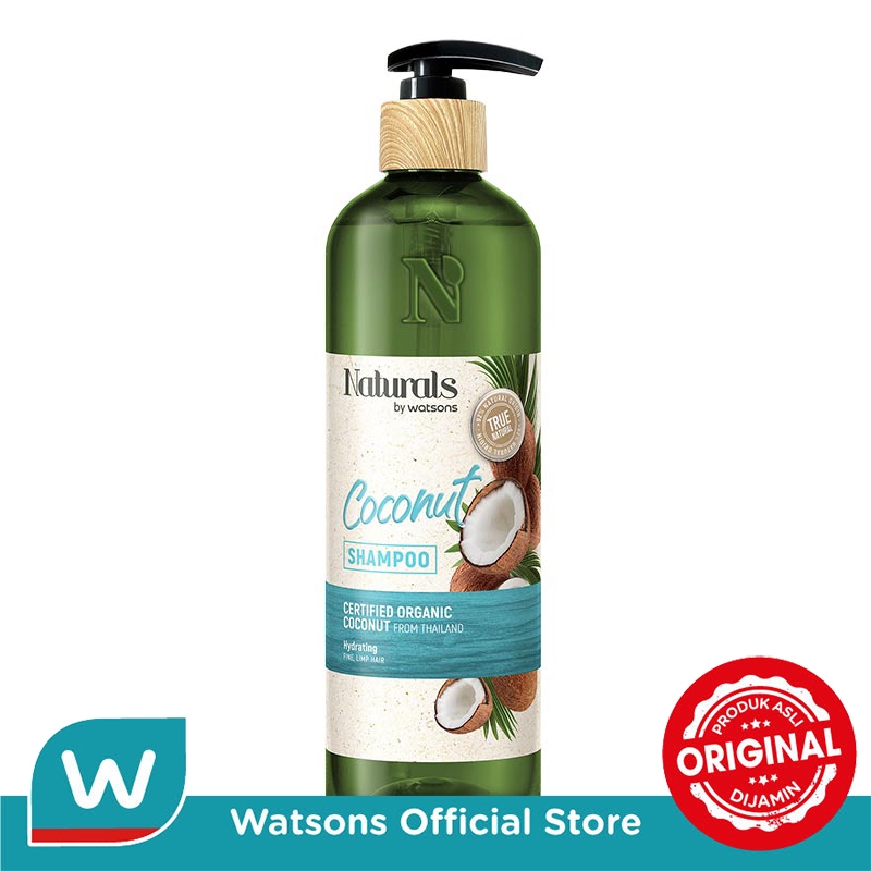 Jual NATURALS BY WATSONS Coconut Shampoo 490ml | Shopee Indonesia