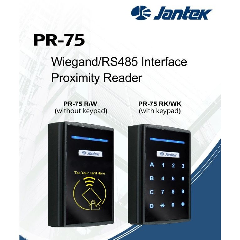 Jual PR-75CLM Mifare Access Control with LED PR-75 Jantek Door System ...