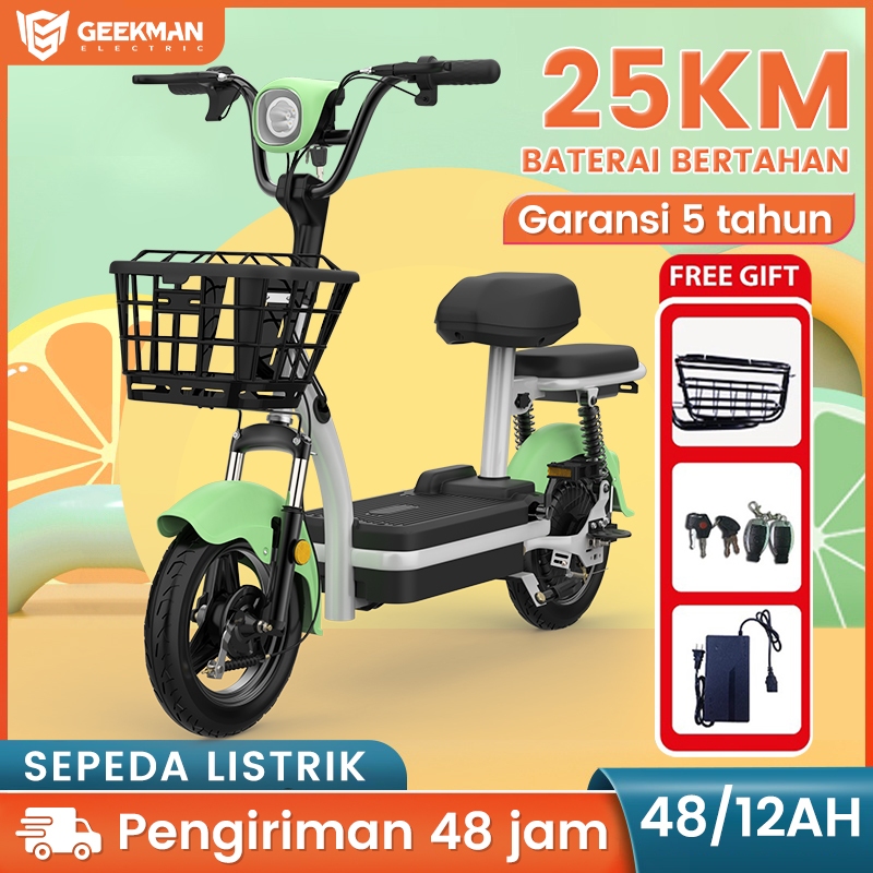 Jual GEEKMAN Sepeda Listrik Sepeda Motor Listrik Bertenaga Kuat ...