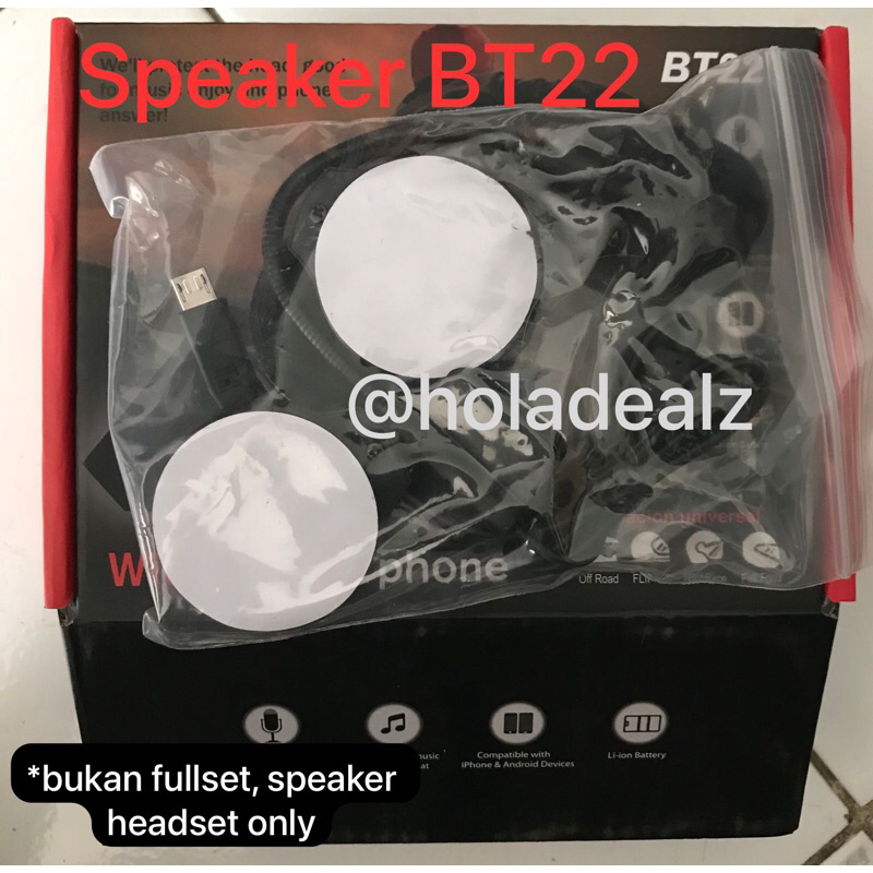 Jual SPEAKER BT22 BLUETOOTH HELM HEADSET BT22 INTERCOM HELM | Shopee Indonesia