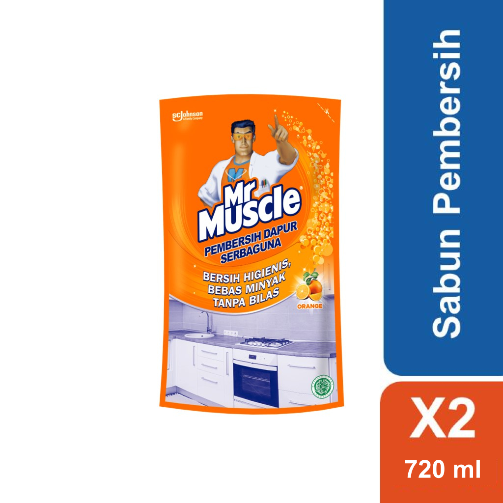 Jual Mr. Muscle Kitchen Orange Pouch 2 x 720 ml | Shopee Indonesia