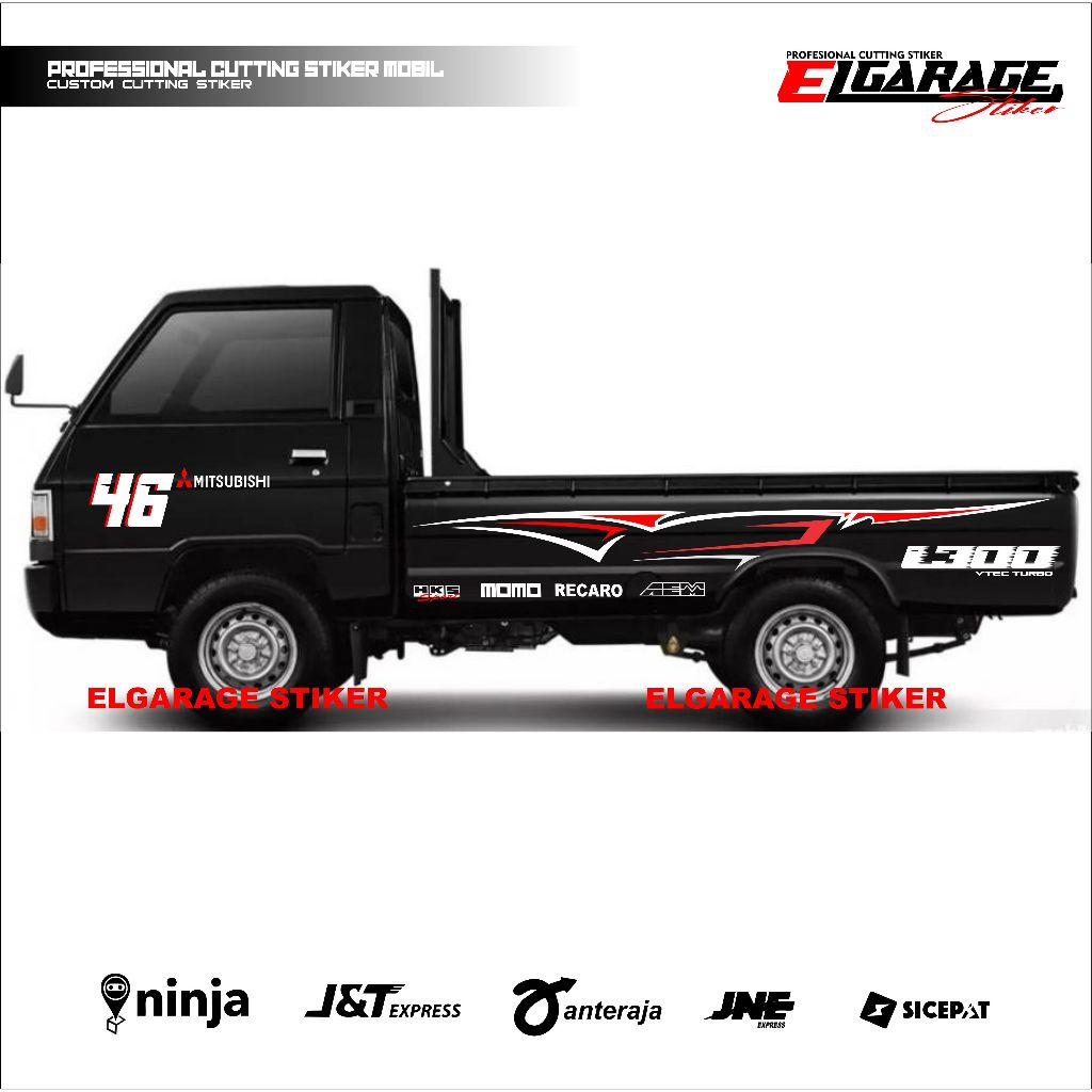 Jual Stiker pick up l300 cutting stiker variasi body samping mobil pick ...