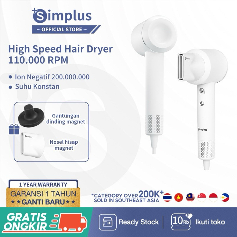 Jual Simplus Hair Dryer High Speed Pengering Rambut Ion Negatif ...