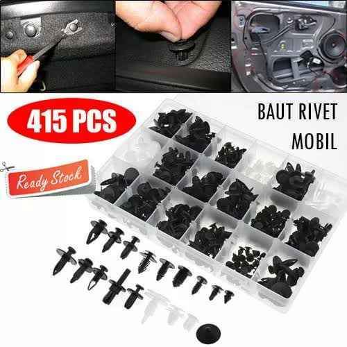 Jual Baut Plastik Rivet Universal 415pcs. Baut Rivet Set Universal ...