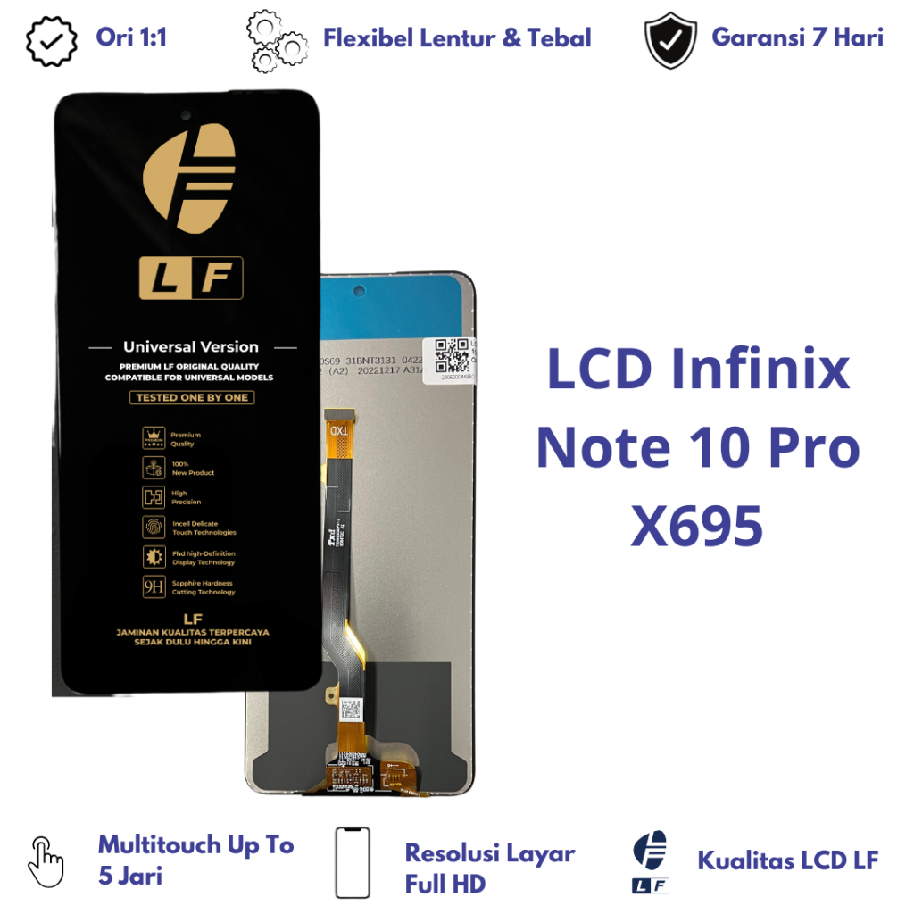 Jual (GARANSI LEM) LCD Infinix Note 10 Pro / X695 Fullset Touchscreen ...