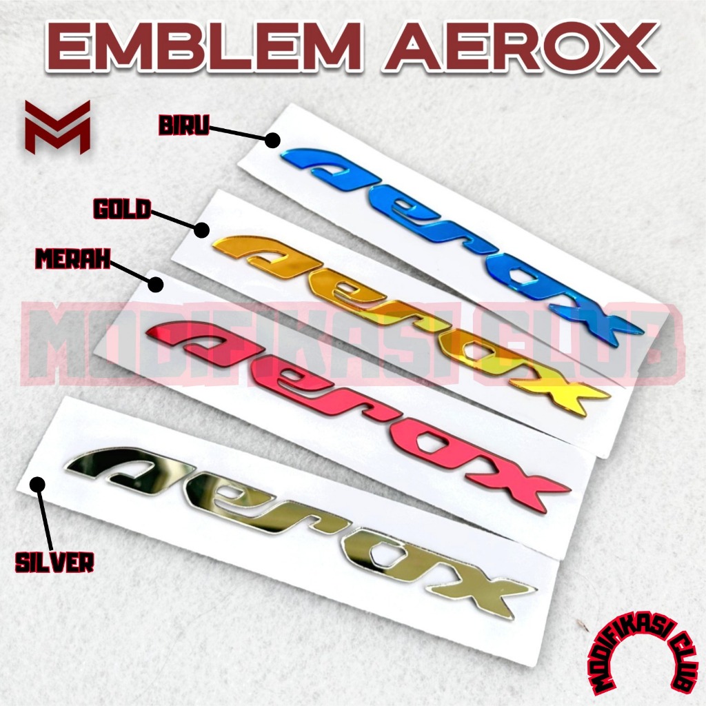 Jual EMBLEM AEROX AKRILIK 3D SET SEPASANG KANAN KIRI / STICKER KACA ...